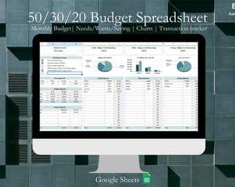 Monthly Budget Tracker Printable - Etsy