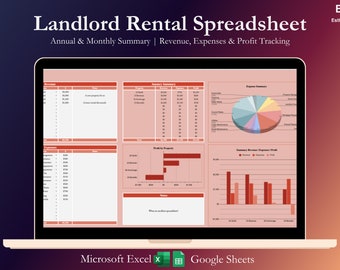 Landlord Rental Property Spreadsheet Template Google Sheets | Landlord ...