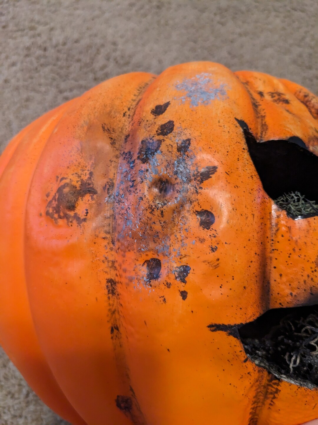 Scary Pumpkin Head Halloween Decor, Rotting Pumpkin - Etsy