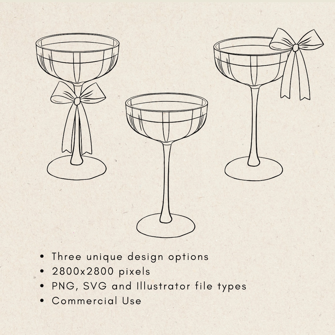 Hand Drawn Coupe Glass Illustration, Champagne Coupe Glass, Coupe Glass ...