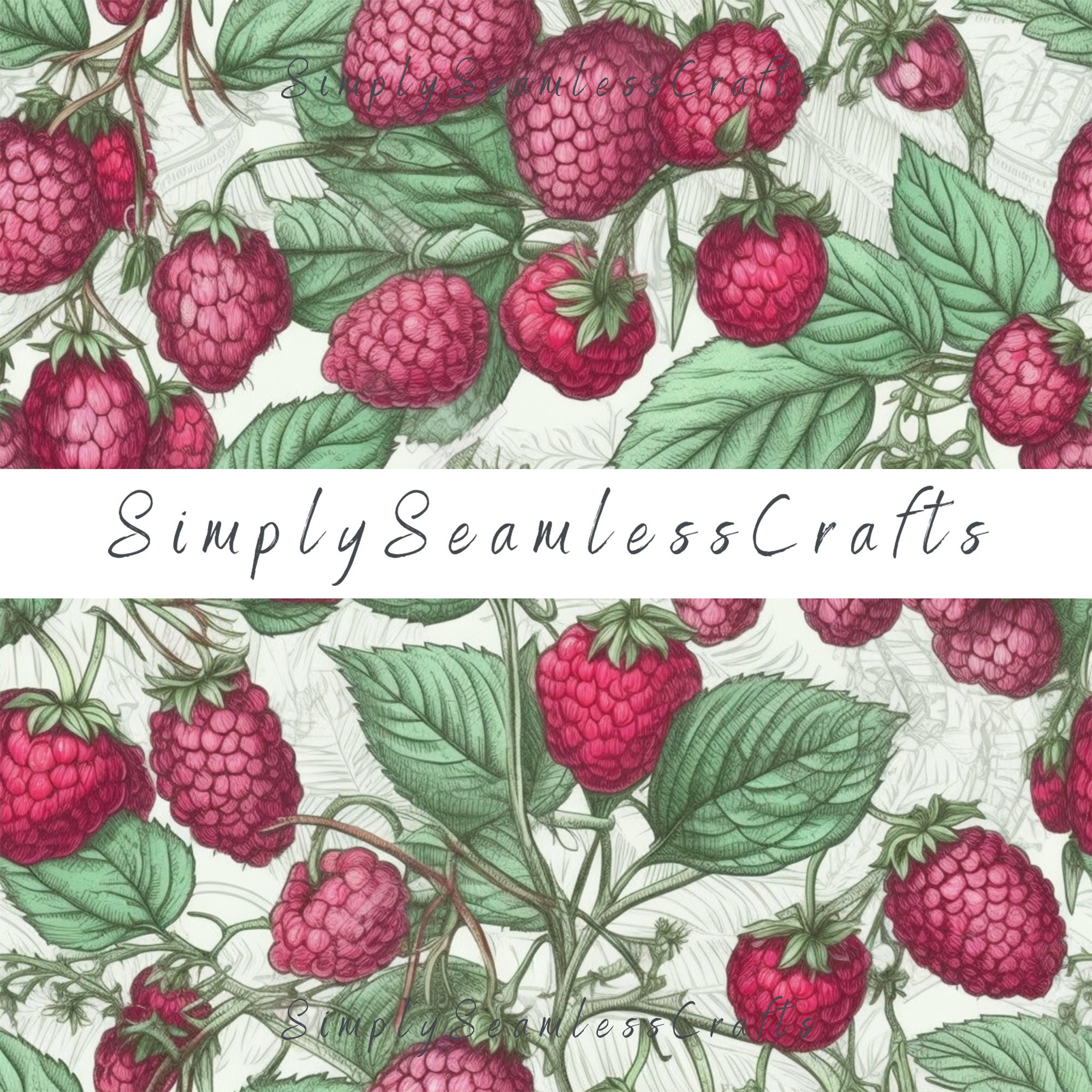 Wild Berries Seamless Pattern, 2D Drawn Art, Spring Seamless, Berries ...