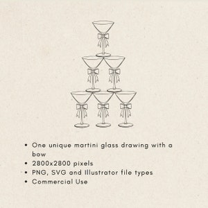 Hand Drawn Martini Glass Illustration, Martini Glass Clipart, Martini ...