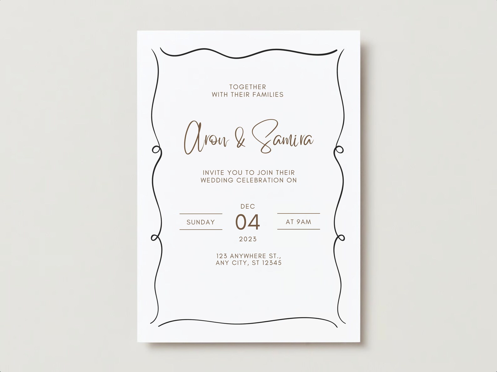 Hand Drawn Invitation Border Clipart, Border SVG, Border PNG, Wavy ...