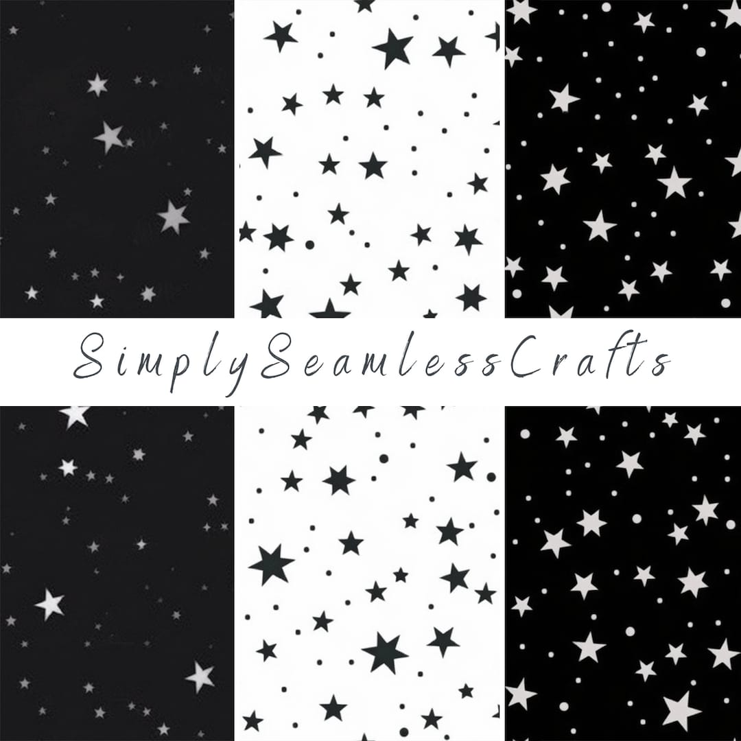 Star Seamless Pattern, Night Sky Seamless, Simple Star Design ...