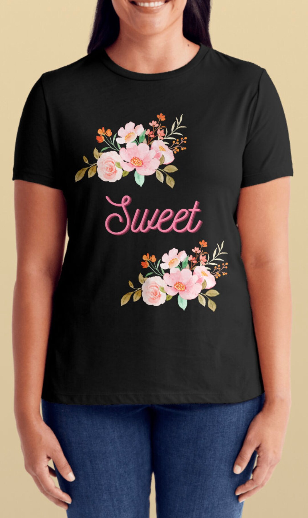 T-shirt Sweet and Beautiful Flowers - Etsy
