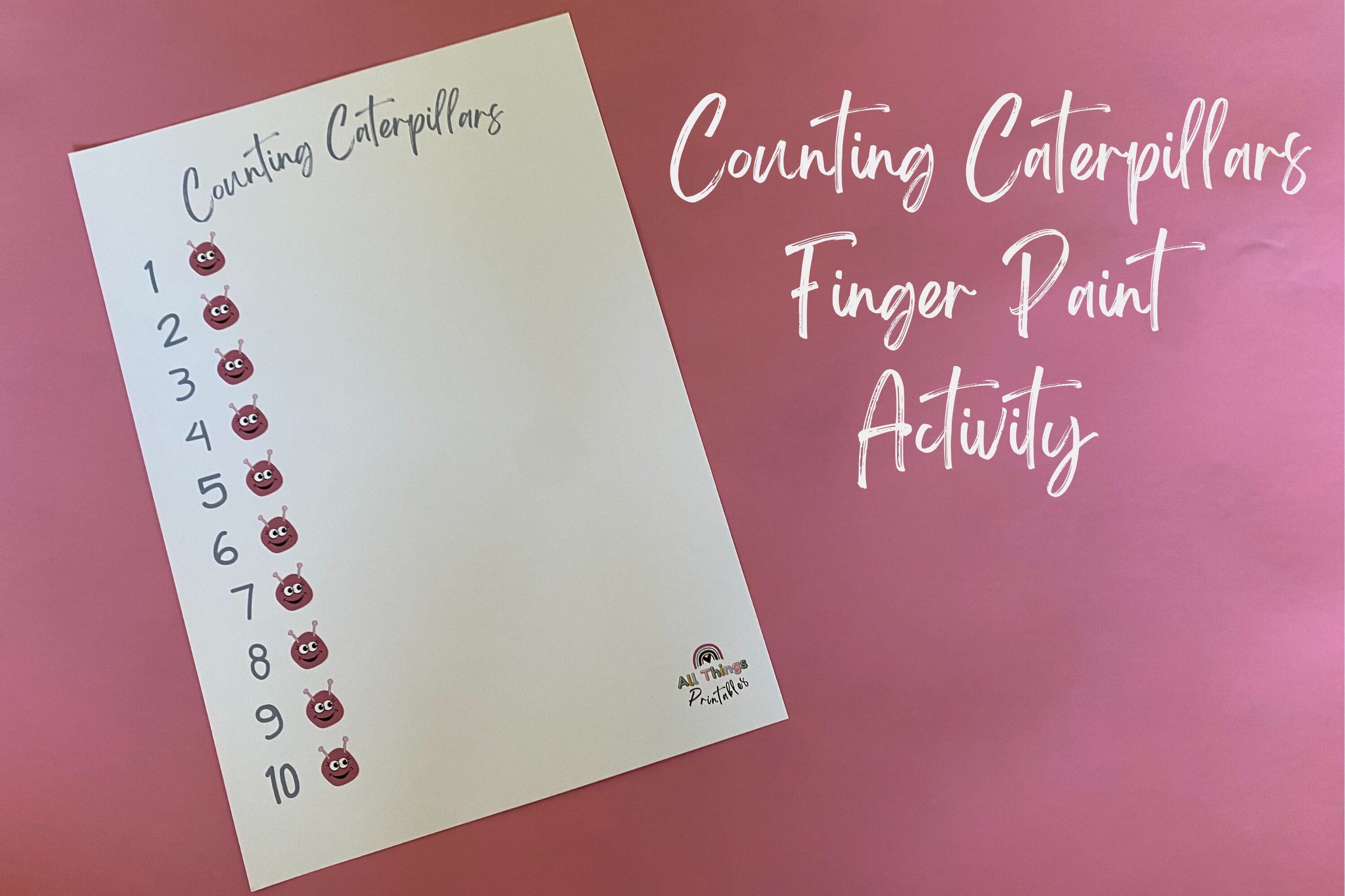 Counting Caterpillars Finger Painting Activity - Etsy