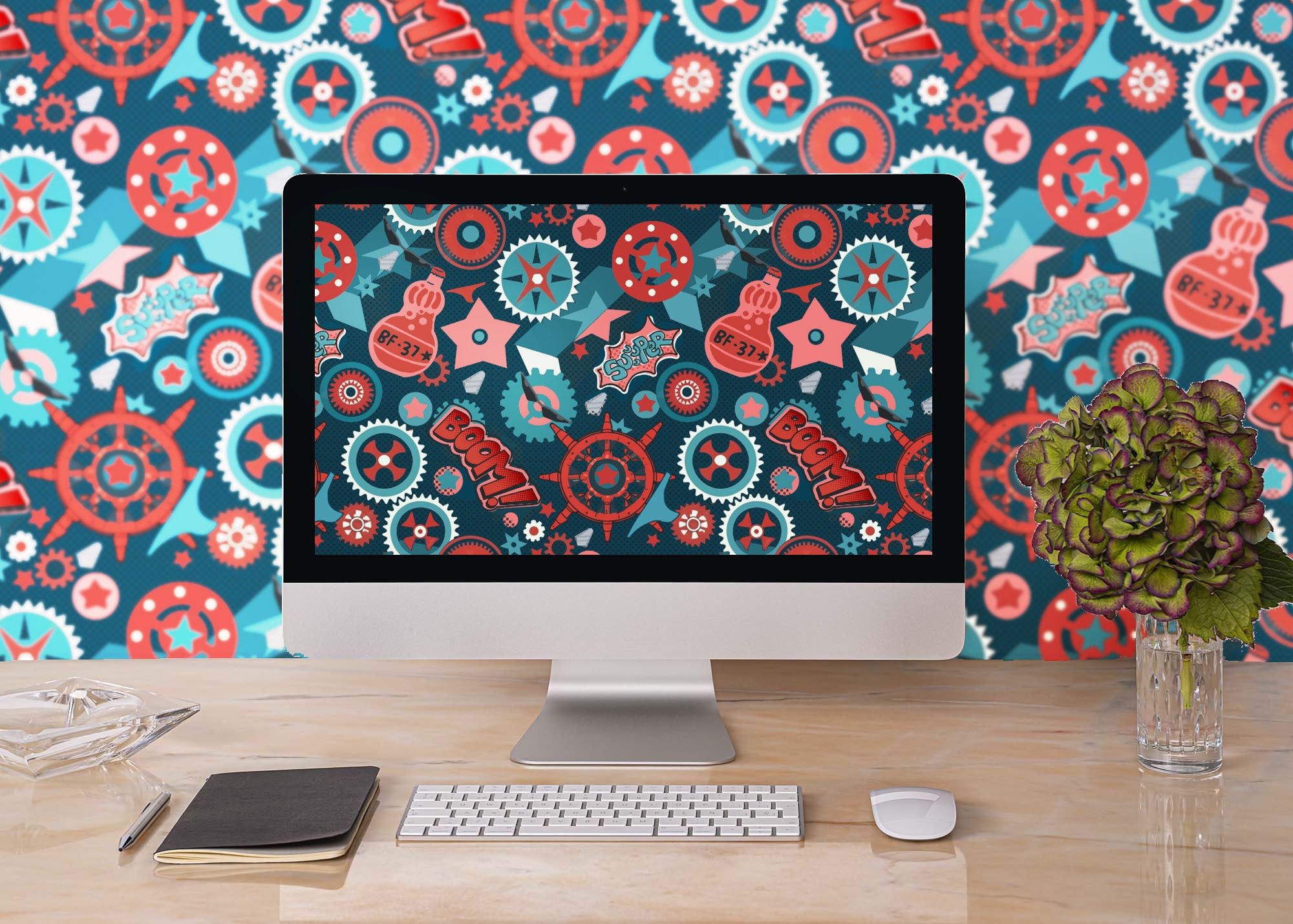 Anime: One Piece Inspired Seamless Tile Design (franky) Print on Demand ...