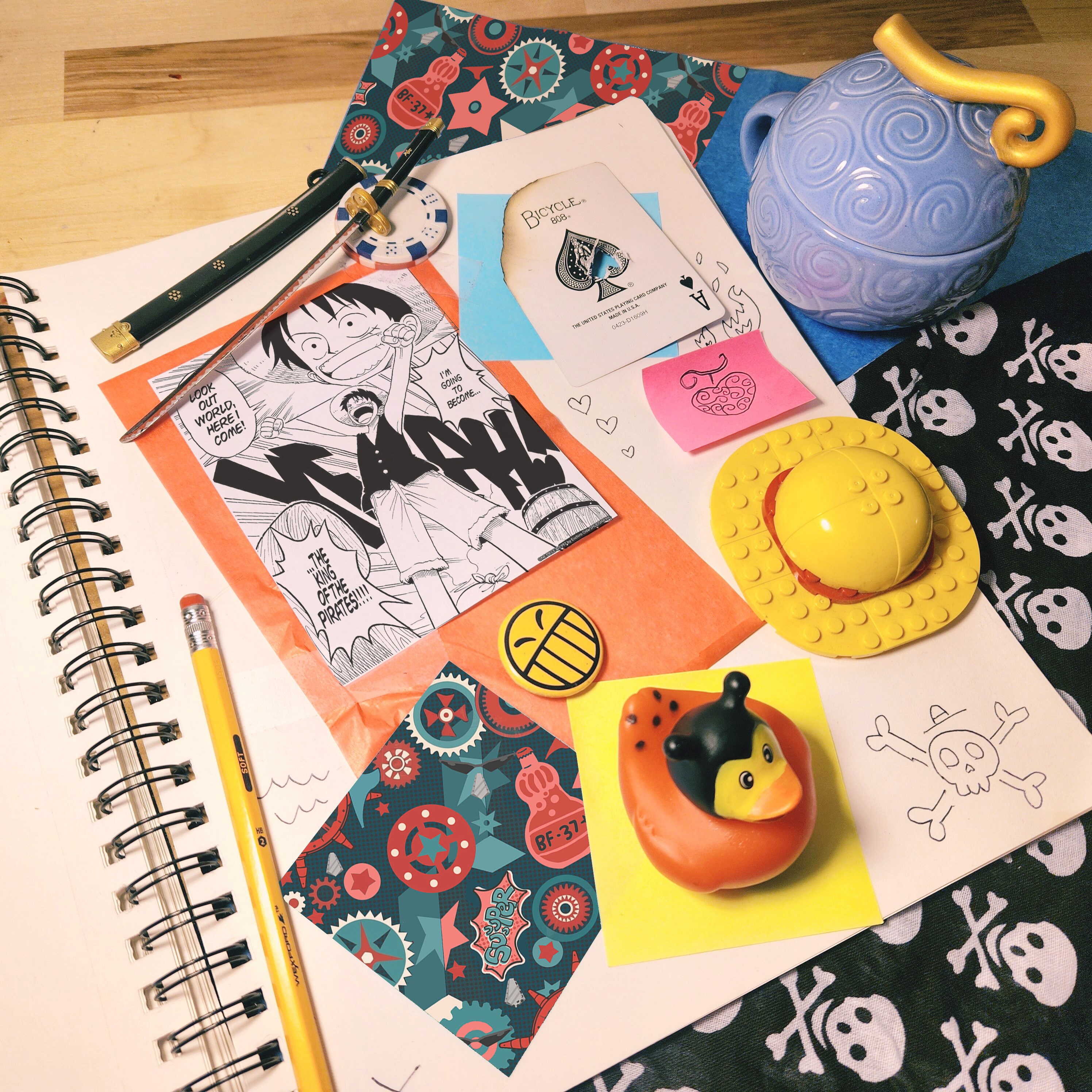 Anime: One Piece Inspired Seamless Tile Design (franky) Print on Demand ...