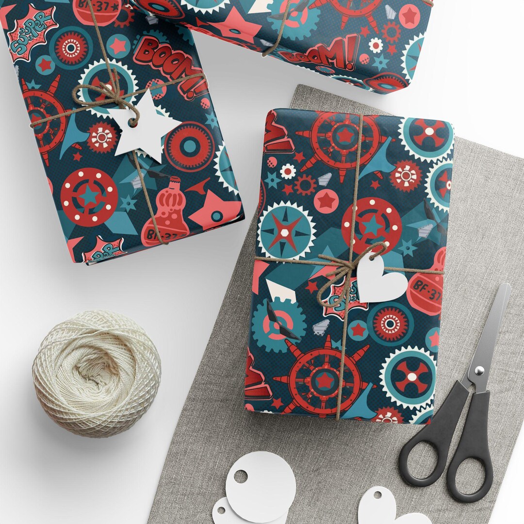 One Piece franky Holiday Wrapping Paper Subtle Straw Hat Crew Designs ...
