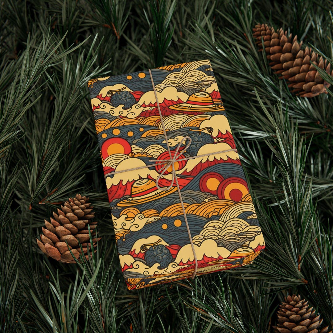 One Piece luffy Holiday Wrapping Paper Subtle Straw Hat Crew Designs - Etsy