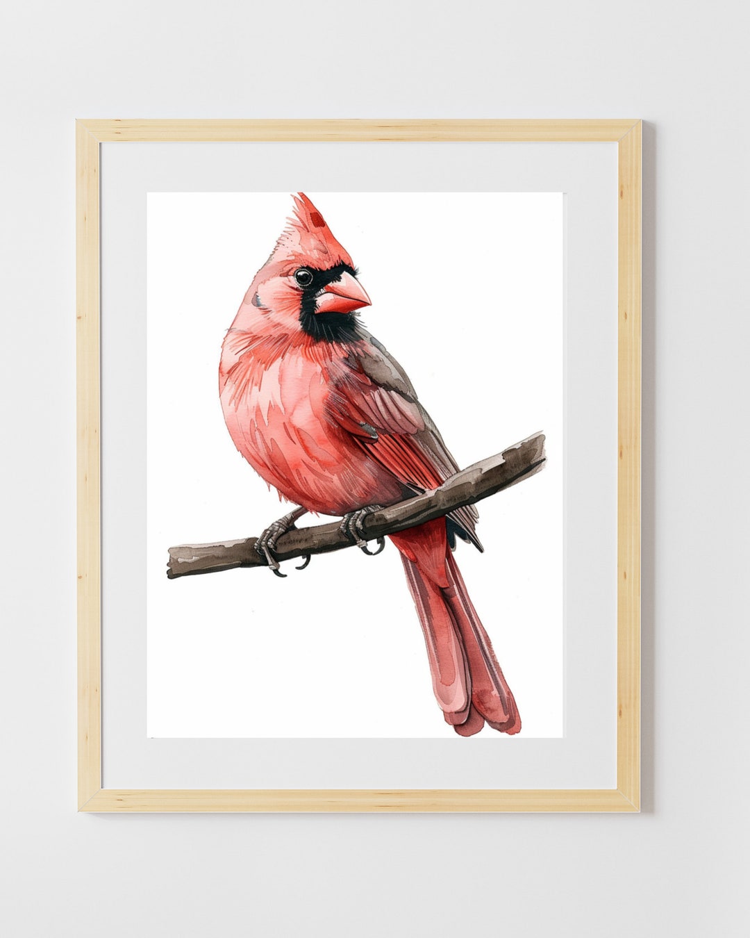 Red Cardinal Print, Watercolor Cardinal Wall Art, Gift for Her ...
