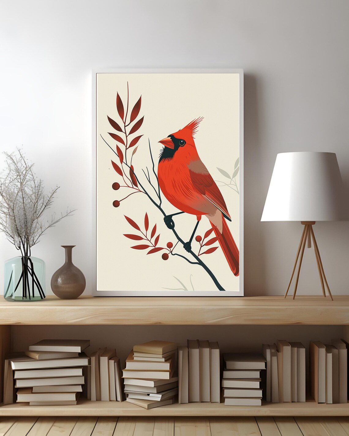Red Cardinal Wall Art, Beautiful Bird, Gift for Her, Birthday Gift ...