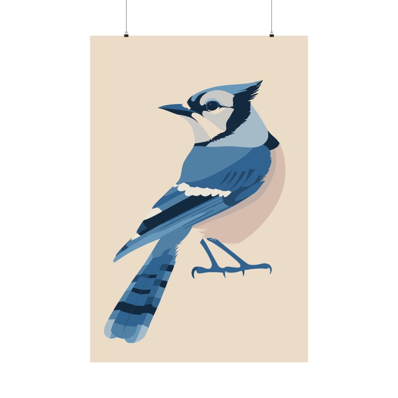 Blue Jay Art Print, Field Guide, Bird Poster, Songbird, Bird Decor ...
