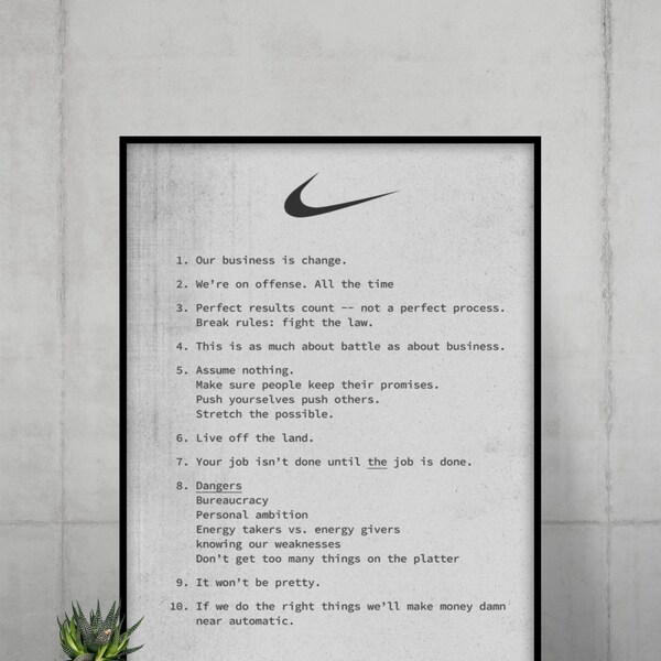 Principles Nike - Etsy