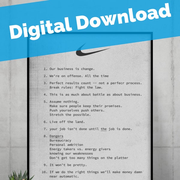 Nike Rules Poster - Etsy UK