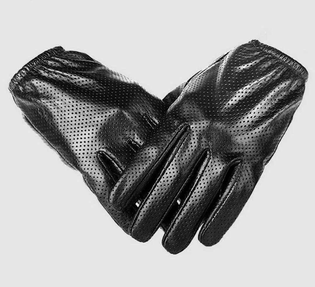 Police Unlined Leather Gloves Summer Perforated Gloves - Etsy