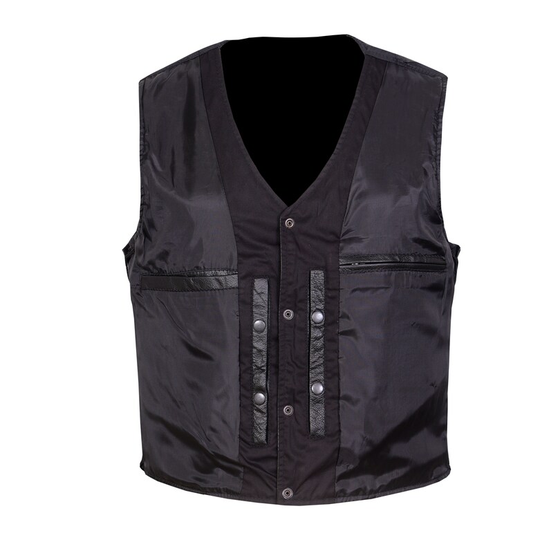 Men Leather Motorcycle Concealed Carry Pockets Vest - Etsy