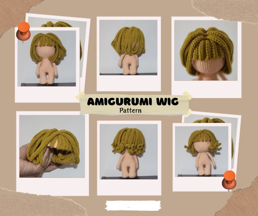 Amigurumi Crochet Doll Hair Wig / Removable Hair Digital Pattern - Etsy