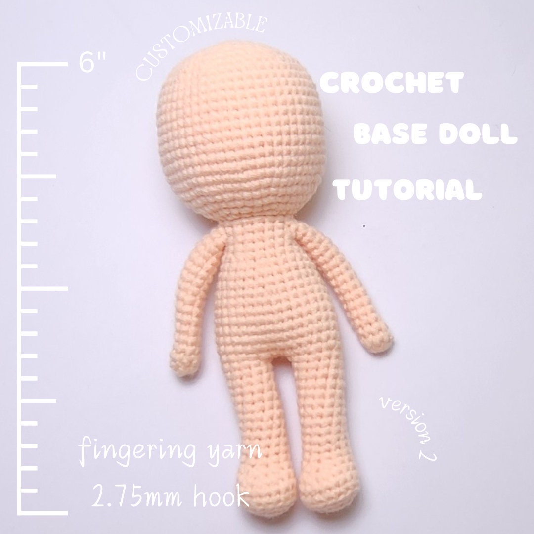 No Sew Amigurumi Base Doll Crochet Doll Pattern V4 - Etsy