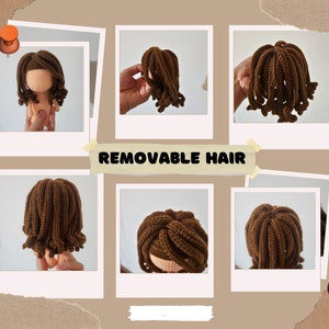 Amigurumi Crochet Doll Hair Wig / Removable Hair Digital Pattern - Etsy