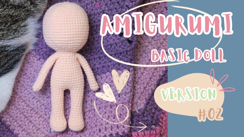 No Sew Amigurumi Base Doll Crochet Doll Pattern V4 - Etsy