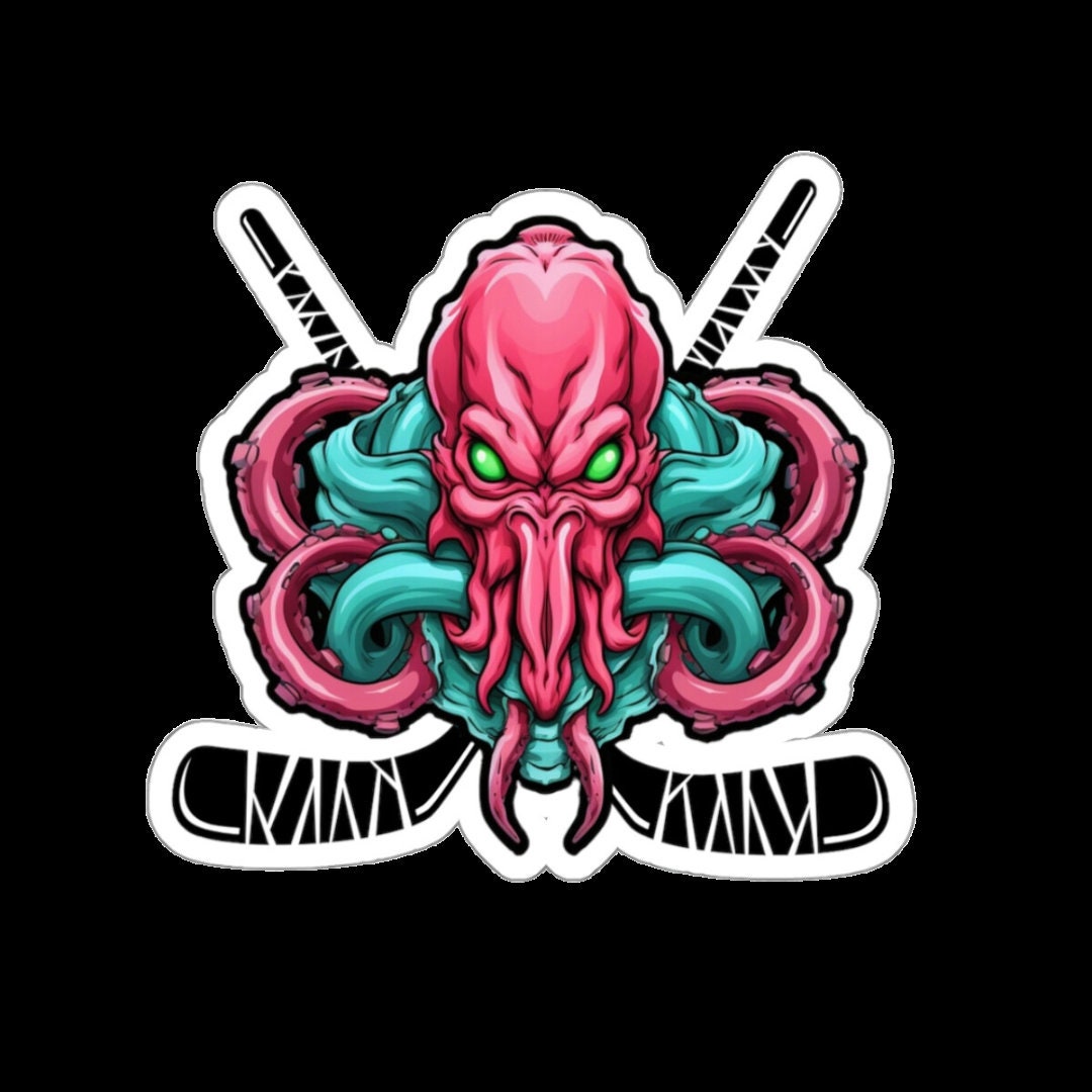 Seattle Kraken Mascot Sticker Pack Kraken Mascot Vinyl - Etsy