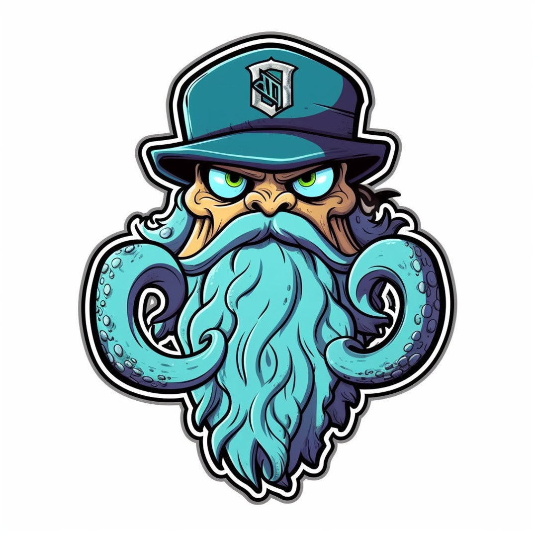 Seattle Kraken Mascot Sticker Pack Kraken Mascot Vinyl - Etsy