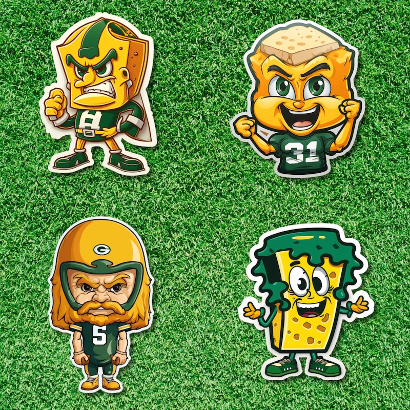 Green Bay Packers Stickers - Etsy