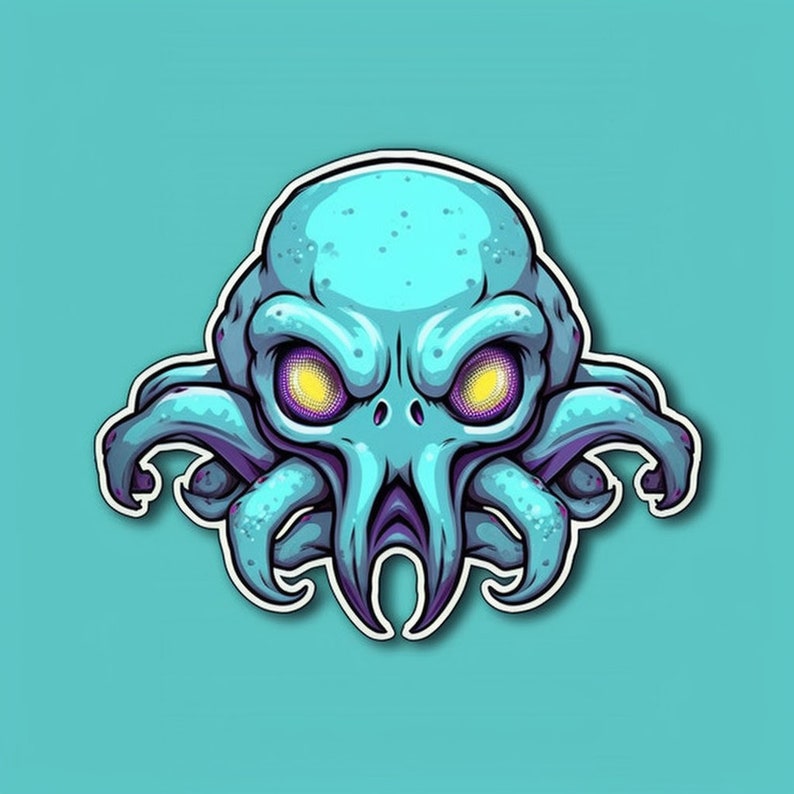 Seattle Kraken Mascot Sticker Pack Kraken Mascot Vinyl - Etsy