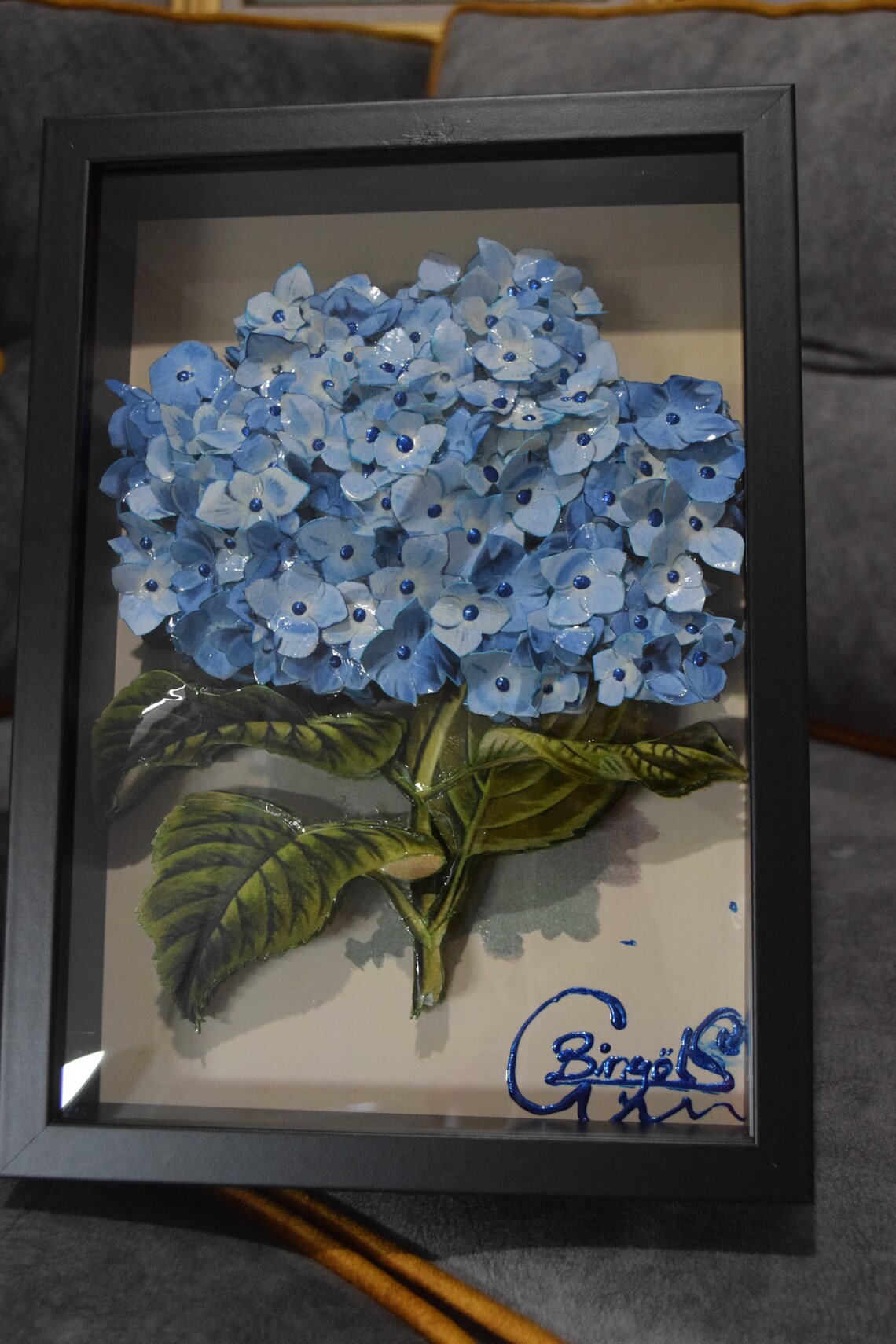 3D Paper Relief Hydrangea Flower, Handcrafted Flower - Etsy