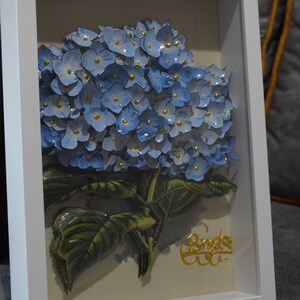 3D Paper Relief Hydrangea Flower, Handcrafted Flower - Etsy