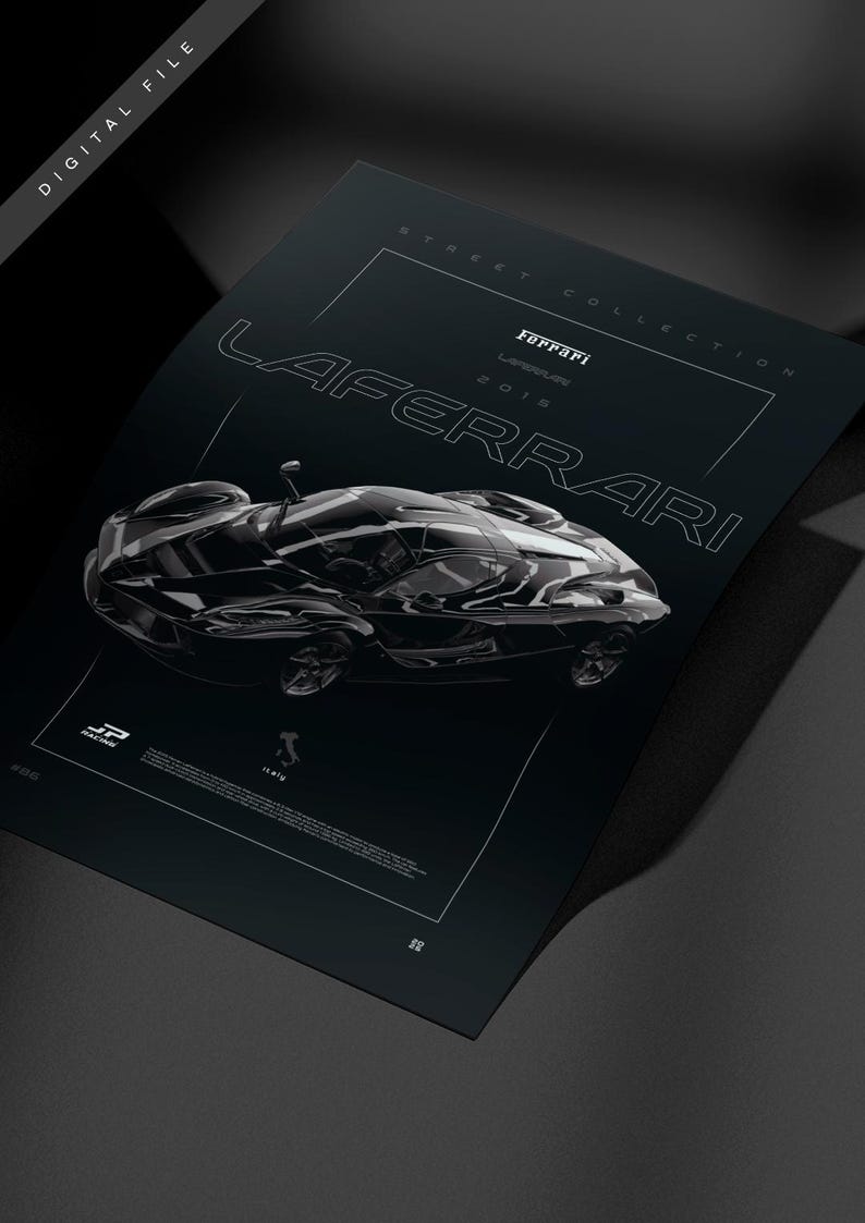 Ferrari Laferrari 2015 Digital Poster - Etsy