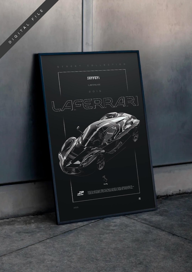 Ferrari Laferrari 2015 Digital Poster - Etsy