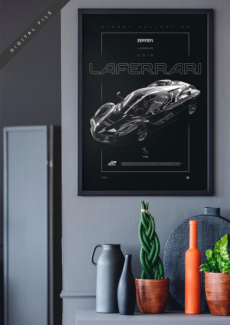 Ferrari Laferrari 2015 Digital Poster - Etsy