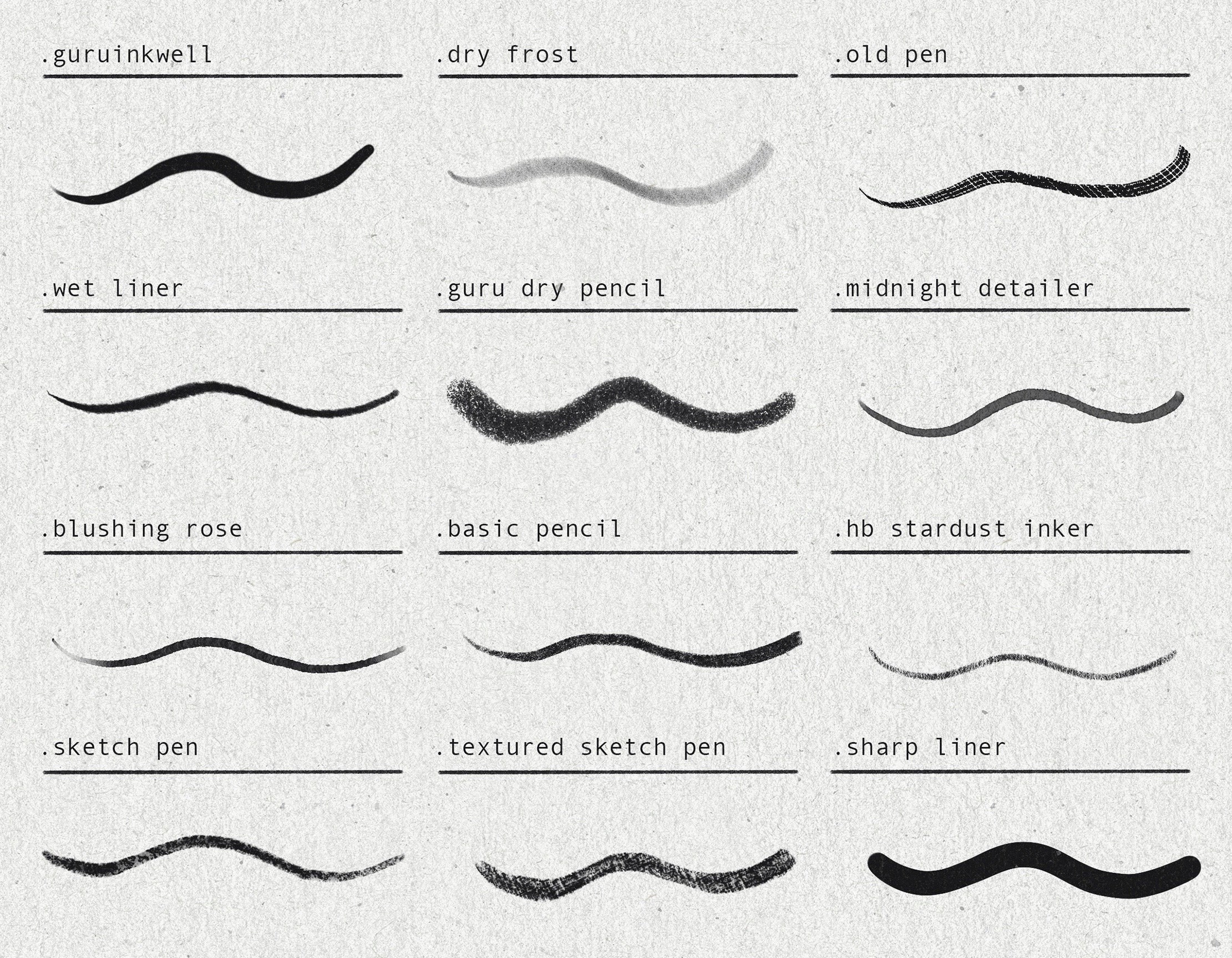 27 Pen Brushes for Procreate, Liner Pen Brushes Procreate, Sketch ...