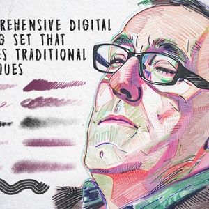 50 Retro Pencil Procreate Brushes, Procreate Sketch Brushes, Procreate ...