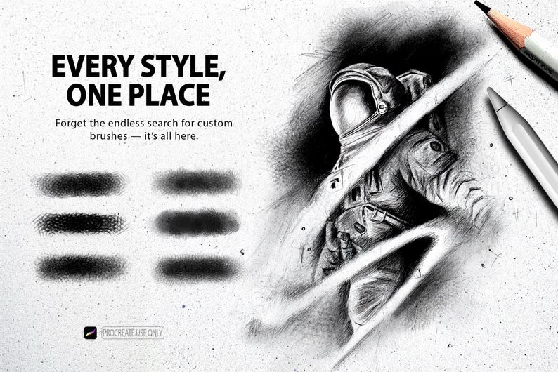 3500+ Procreate Brushes Mega Bundle, Watercolor, Ink Line Art, Pencil ...