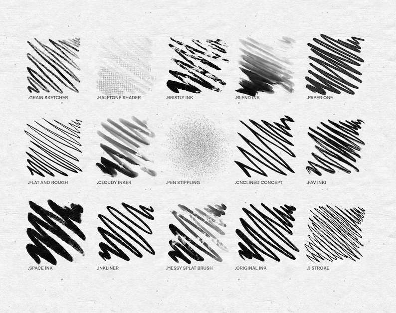 Procreate Brushes - Ink Brushes for Procreate, Illustration Brushes ...