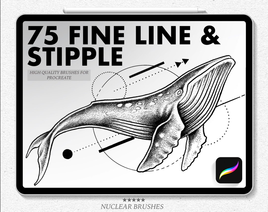 Procreate Brushes - Fine Line and Stipple Brushes for Procreate, Tattoo ...