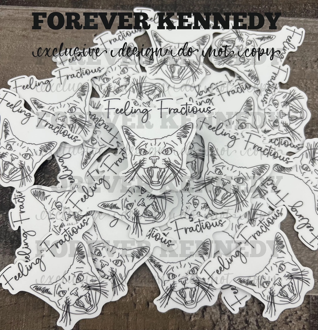 Feeling Fractious Cat / Veterinary Medicine Vinyl Sticker / Veterinary ...