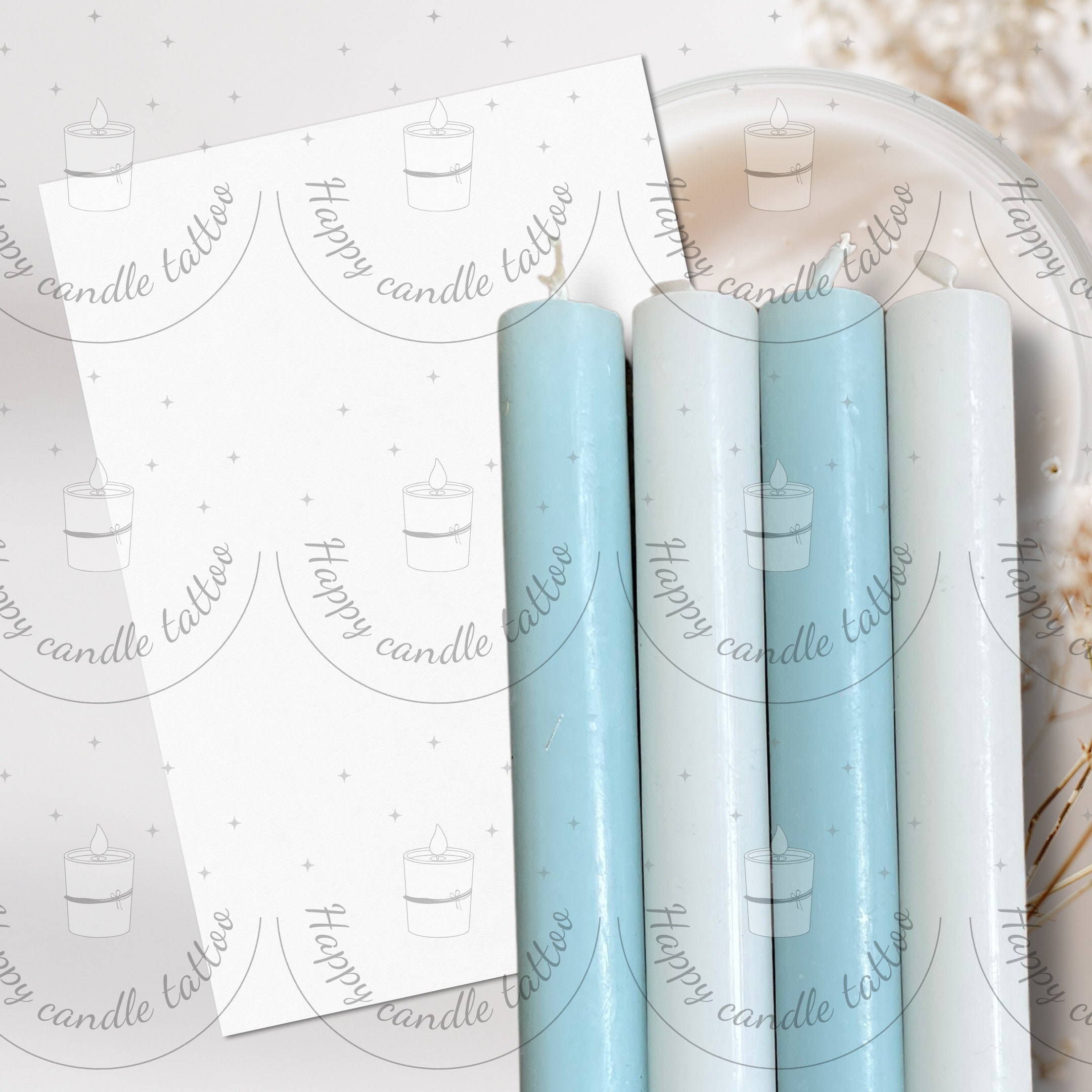 10 Mockup Candle File Soft Mockup Candle Tattoo Waterslide - Etsy