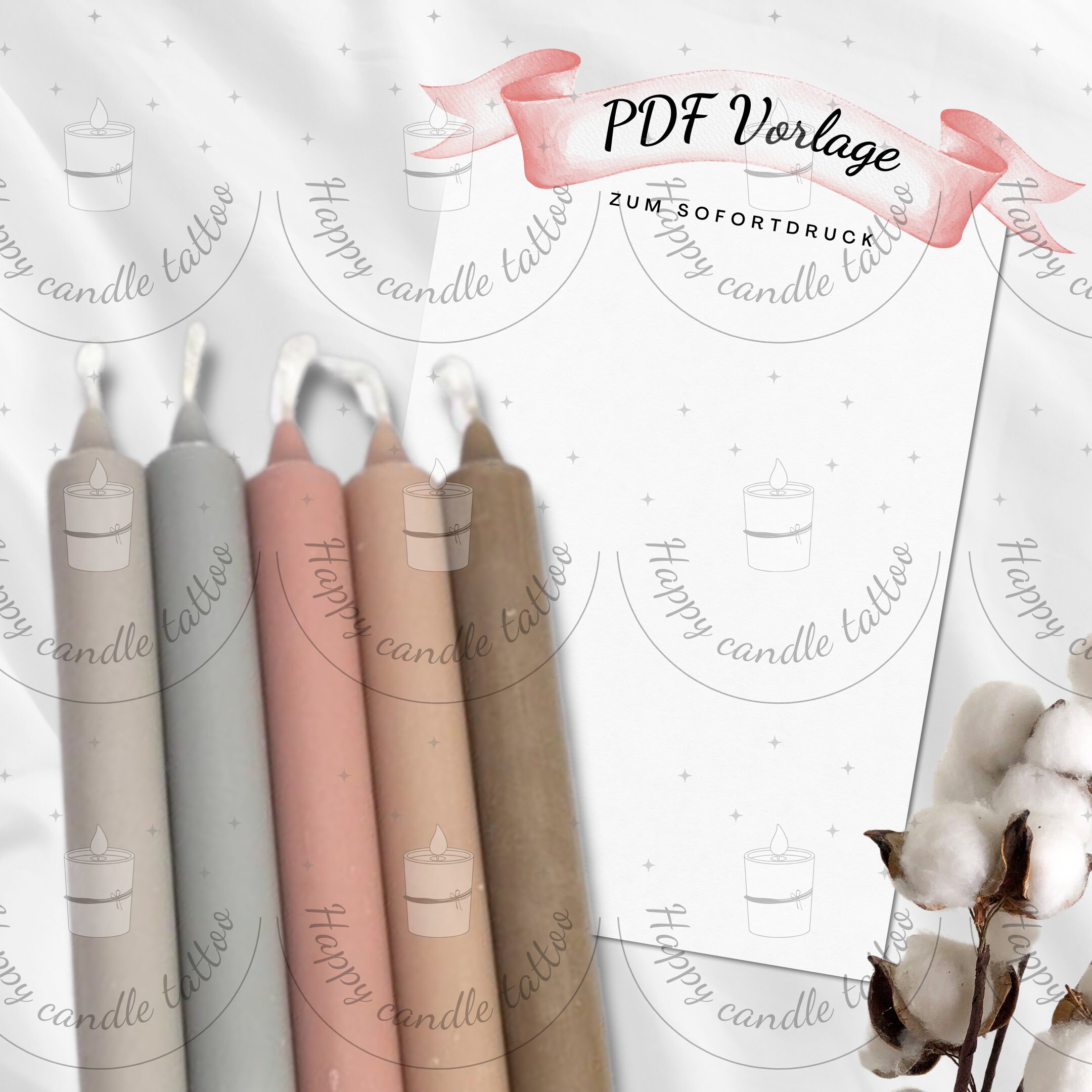 10 Mockup Candle File Soft Mockup Candle Tattoo Waterslide - Etsy