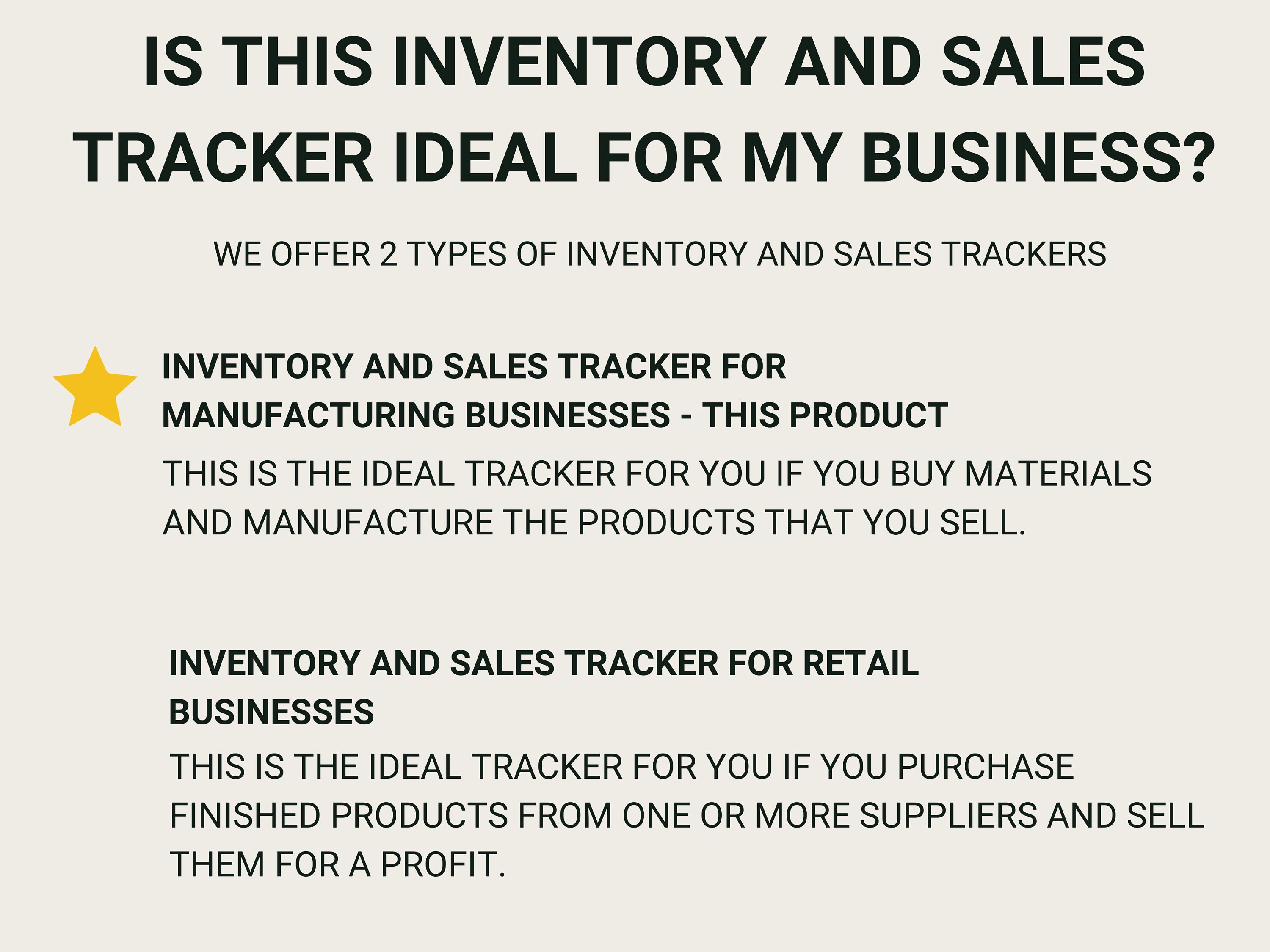 Inventory Tracker Spreadsheet | Inventory and Sales Tracker for ...