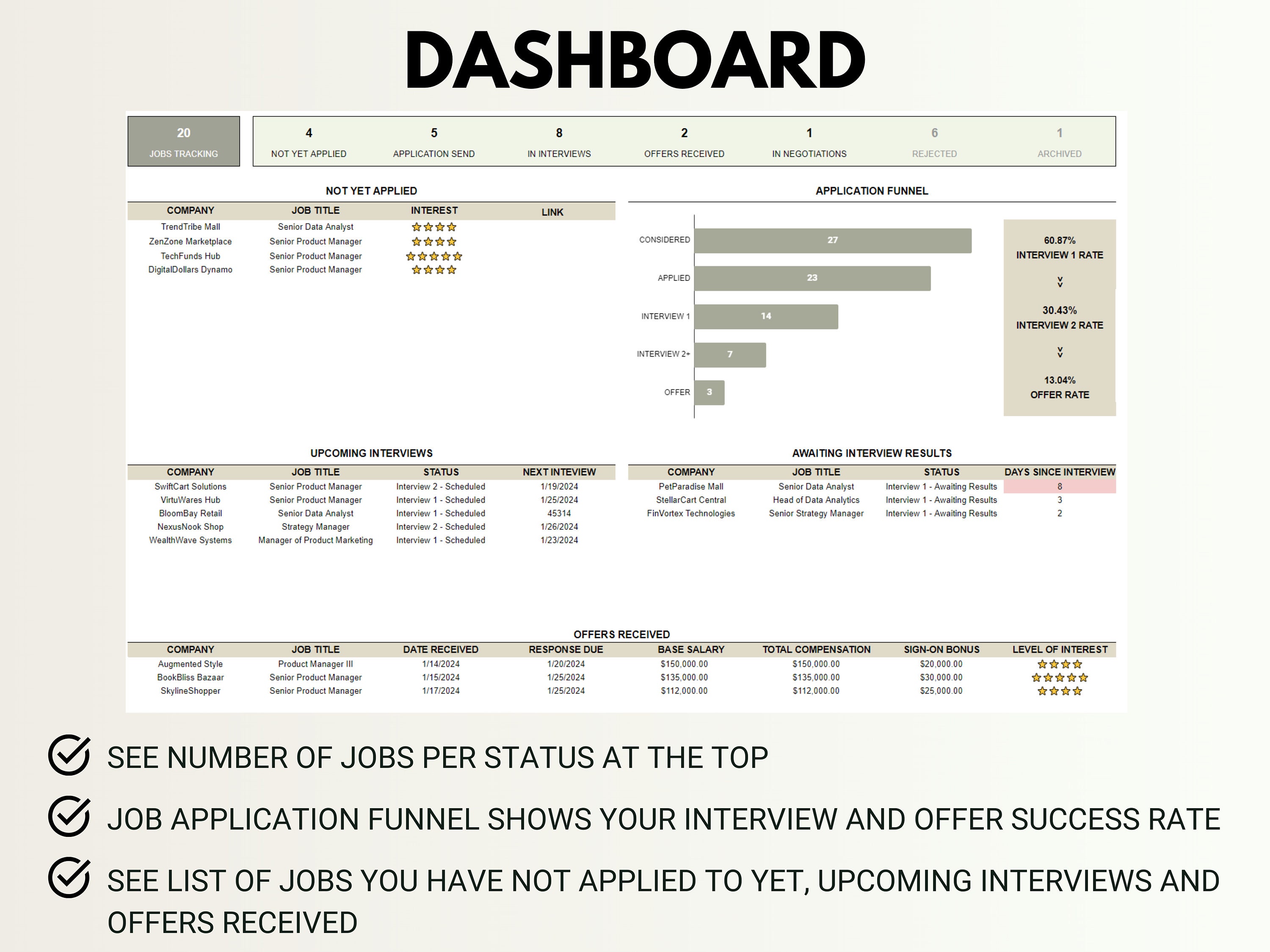 Job Application Tracker Job Search Template Job Search Tracker Google ...