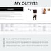Cost per Wear Tracker | Outfit Planner | Closet Tracker | Closet ...