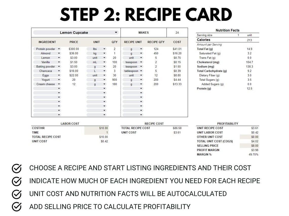 Recipe Cost Calculator and Recipe Nutrition Calculator | Recipe Cost ...