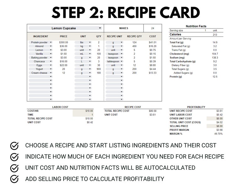 Recipe Cost Calculator and Recipe Nutrition Calculator | Recipe Cost ...