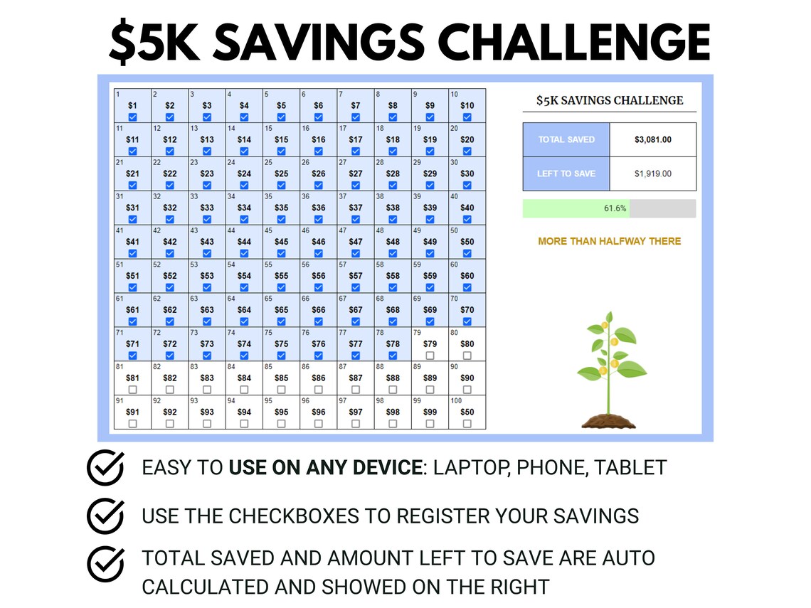 5k Saving Challenge | 5000 Saving Challenge | 5k Savingss | 100 Day ...