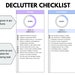 Decluttering Checklist Google Sheets Spreadsheet | Decluttering Tracker | Declutter Planner ...