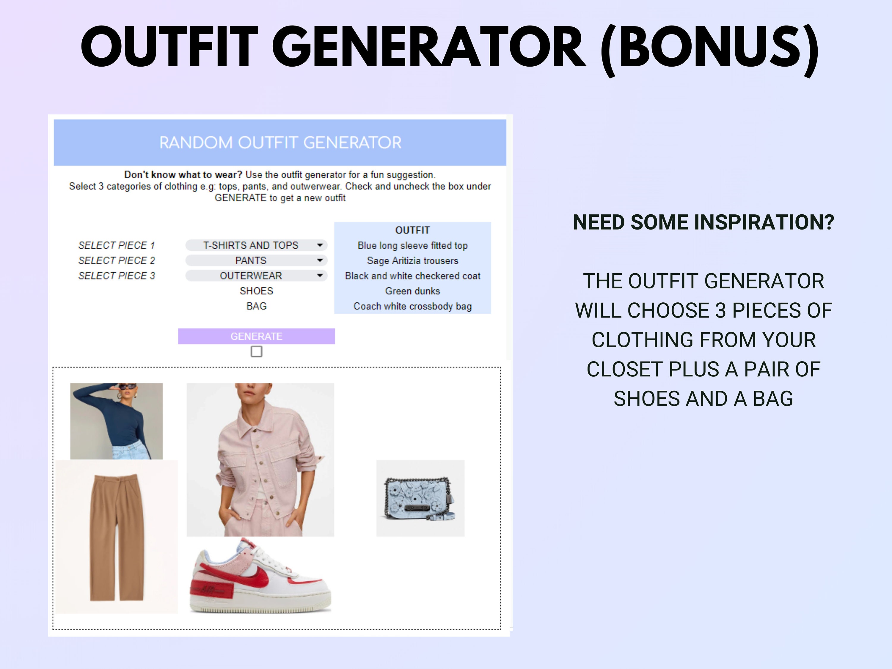 Cost per Wear Tracker | Outfit Planner | Closet Tracker | Closet ...